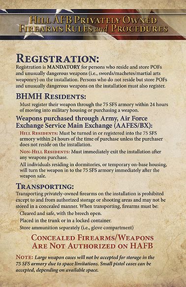 Privately owned firearms must be registered on Hill – Hilltop Times